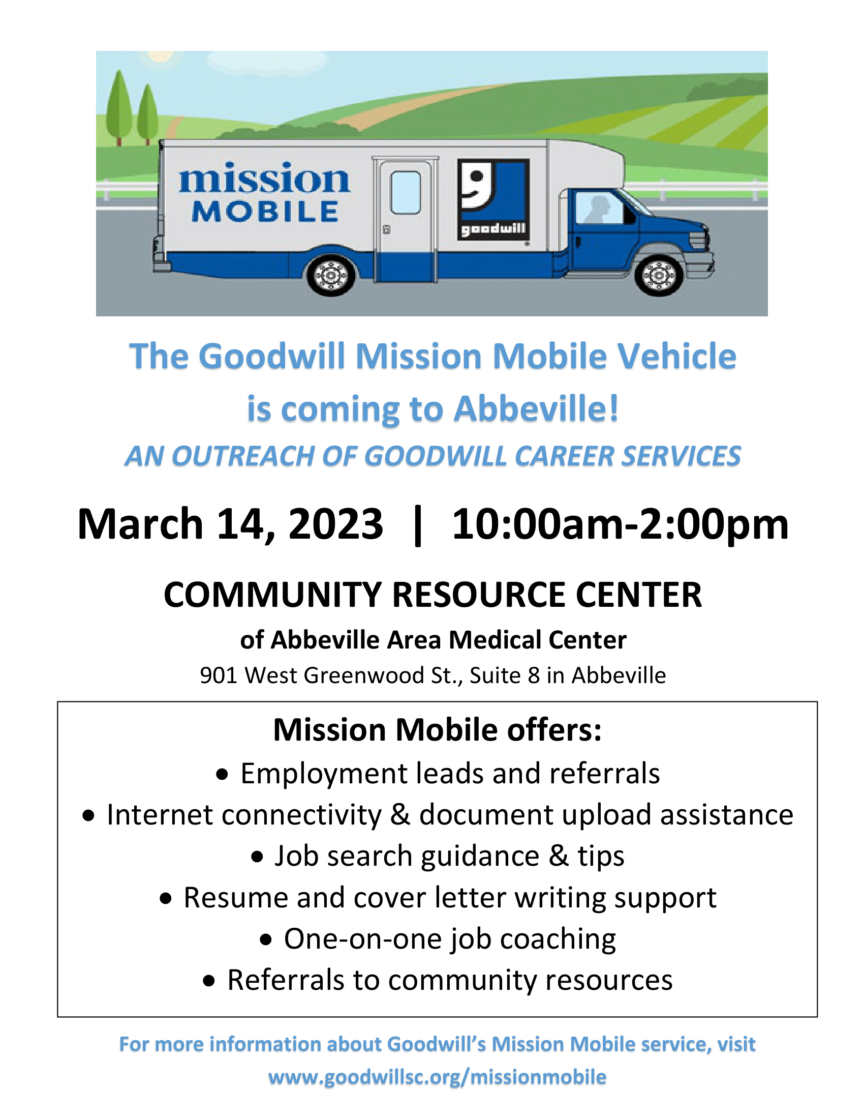Goodwill Mission Mobile Vehicle | Abbeville Area Medical Center